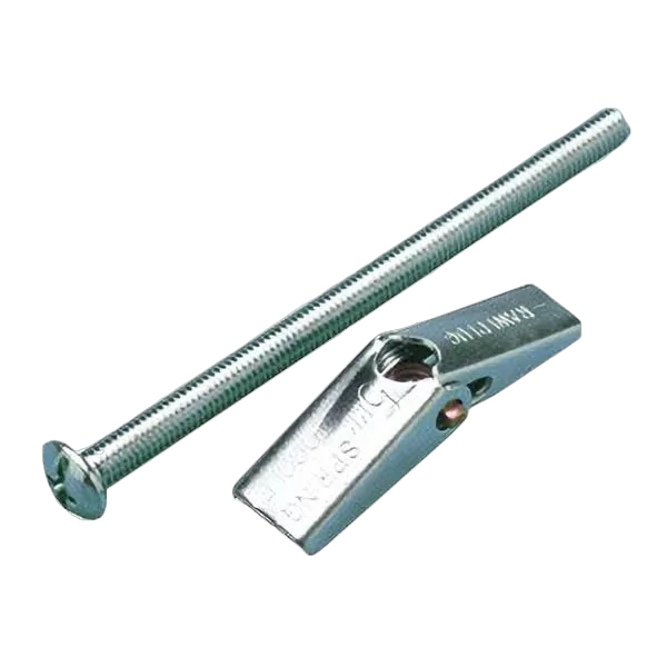 Shop4 49BSTM5 Metal Spring Toggle Cavity Fixings M5 x 75mm (Pack Size ...