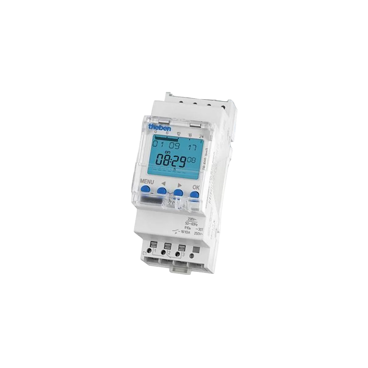 Timeguard TR610TOP3 2 Module DIN Rail 1 Channel Digital Timeswitch ...