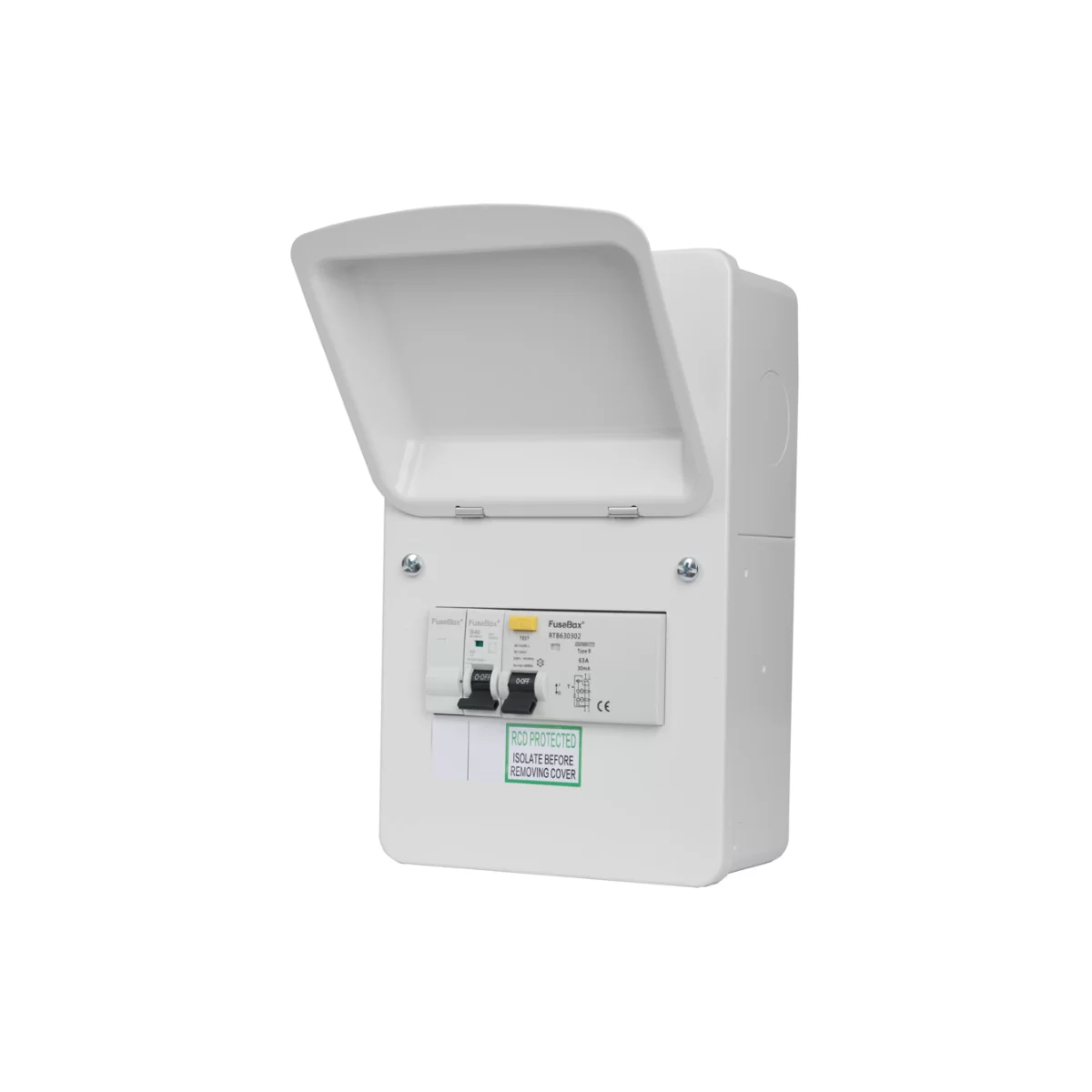 FuseBox EV40B EV Charger Consumer Unit + RCD 63A - Shop4 Electrical FuseBox EV40B EV Charger Consumer Unit + RCD 63A - Shop4 Electrical