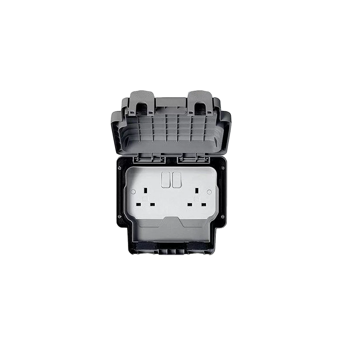 MK Electric K56482GRY Masterseal Grey 2 Gang DP Switchsocket IP66 13A ...
