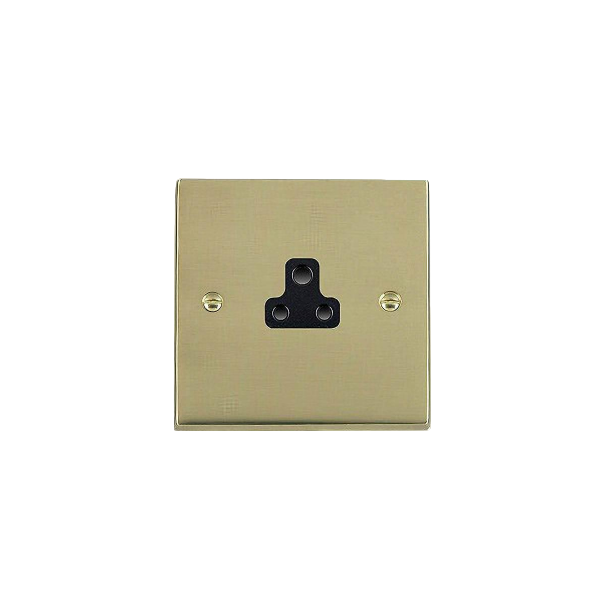 Hamilton Litestat Cheriton Victorian Polished Brass 1 Gang Round Pin ...