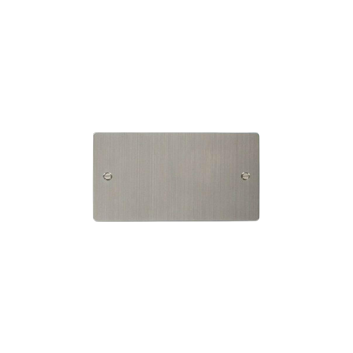 Click FPSS061 Define Stainless Steel Flat Plate 2 Gang Blank Plate ...