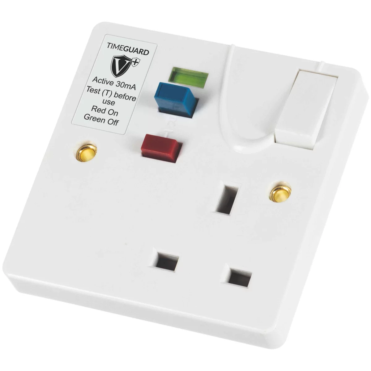 Timeguard RCD01WAVN Valiance White 1 Gang Non-Latching RCD Socket 13A ...