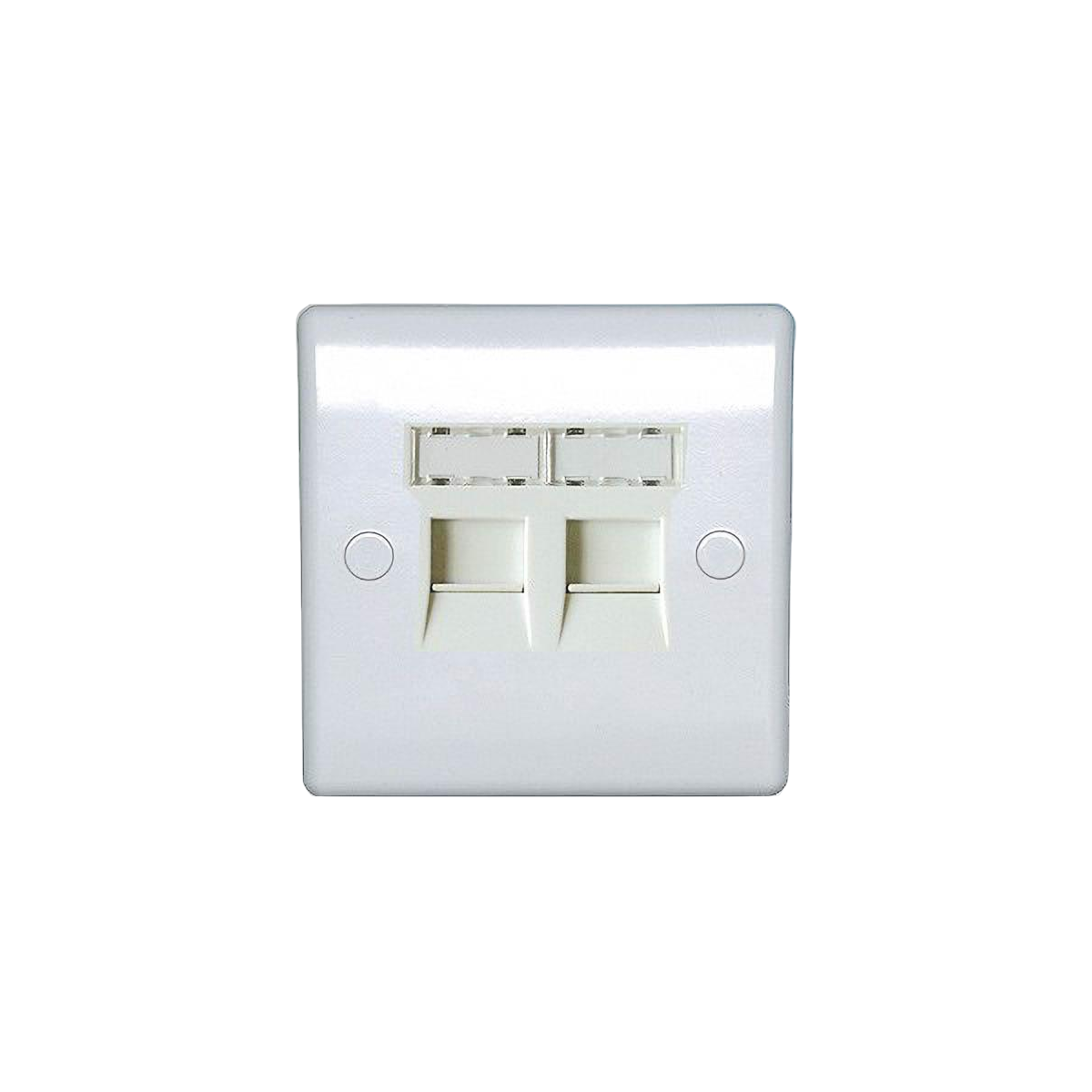 BG Electrical 8RJ45/2 Nexus White Moulded Twin Flush Mounting RJ45 Data ...