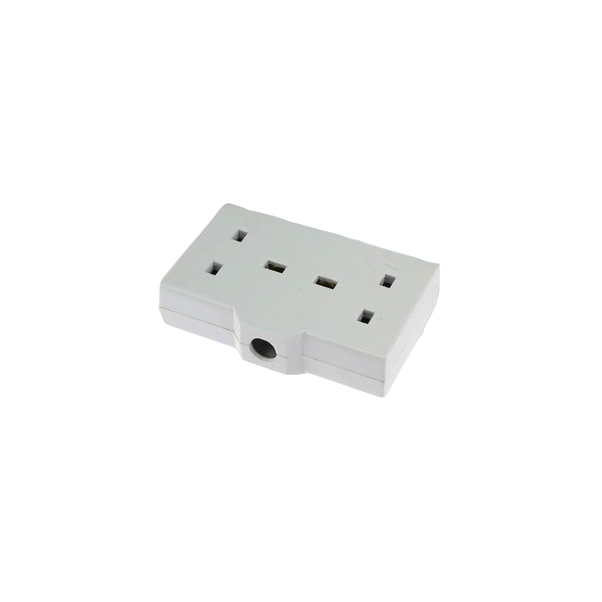 White 2 Gang Trailing Socket Without Cable 13A - Shop4 Electrical
