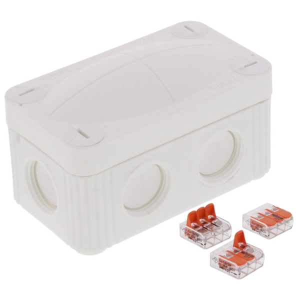Wiska 10109902 Combi 206/221 White Waterproof Junction Box With 3 x ...