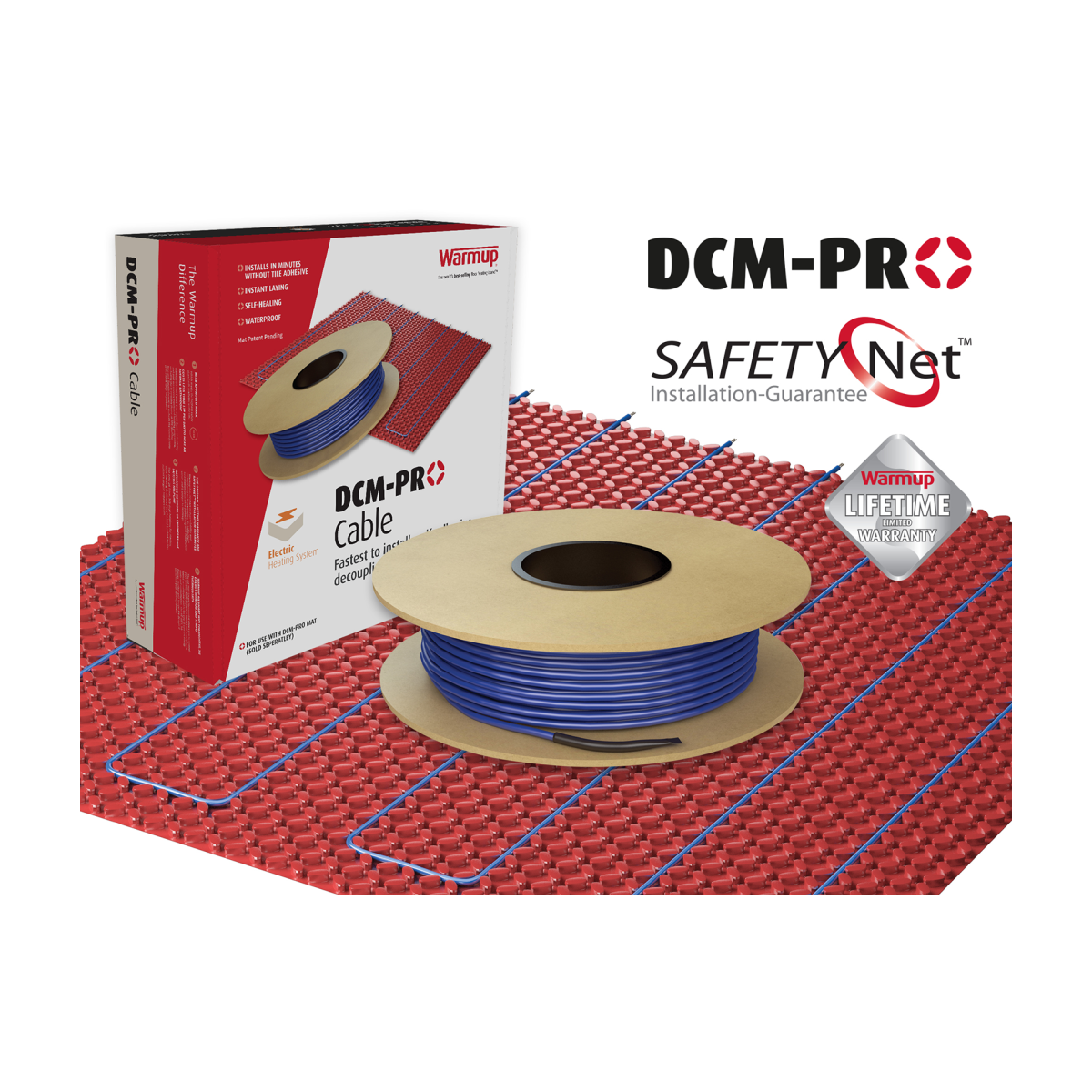 WarmUp DCM-C-8 DCM-Pro Under Floor Heating Cable 8.0m² 1200W - Shop4 Electrical
