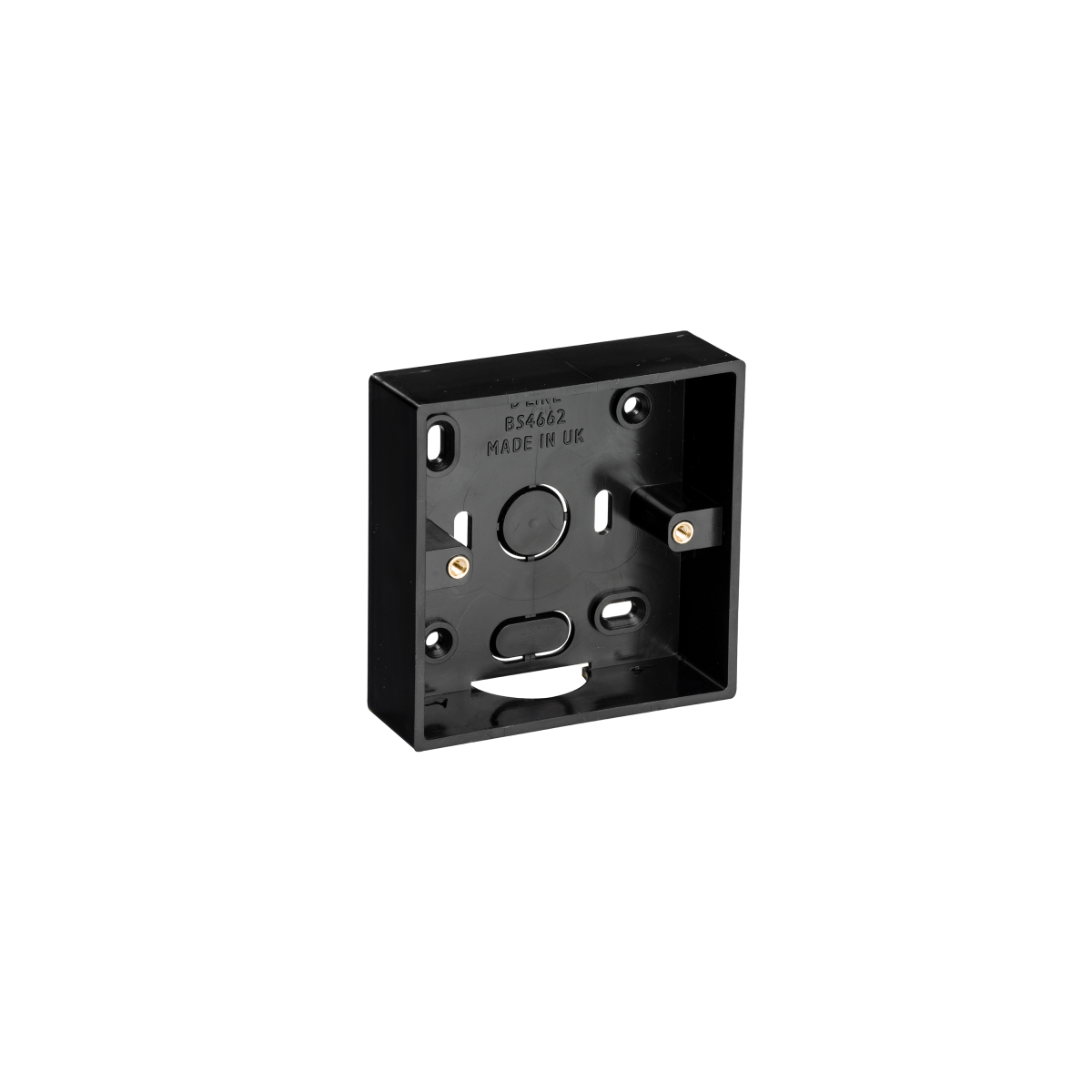 D-Line SSB28B Single Surface Box Black 28mm depth - Shop4 Electrical