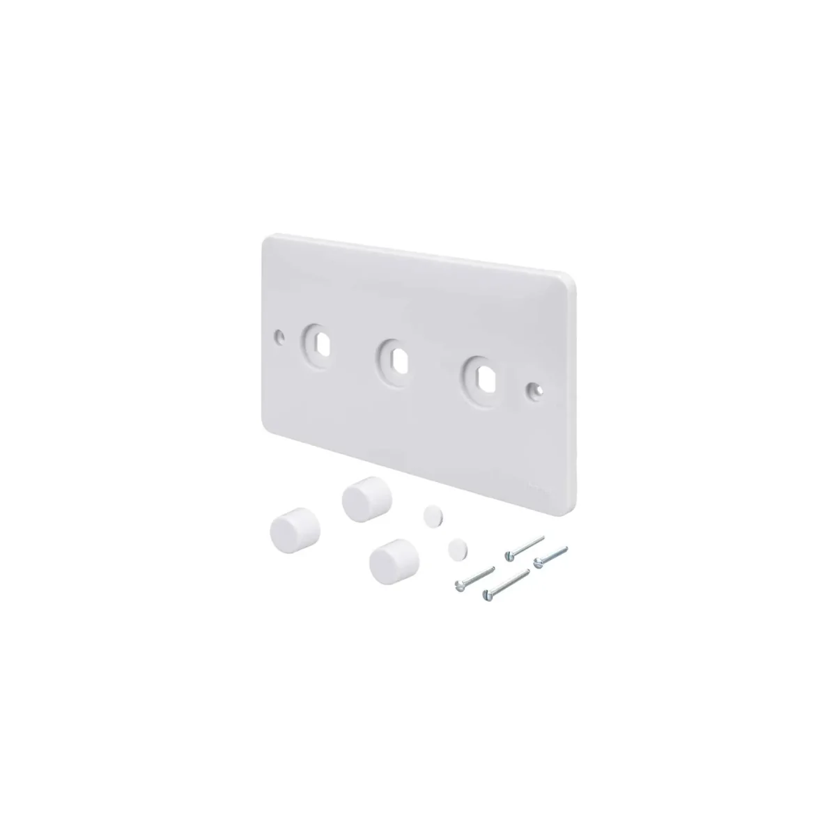 Hager WMDRP3KIT Sollysta White 3 Gang Rotary Dimmer Switch Plate Kit ...