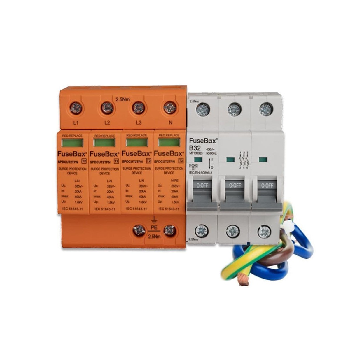FuseBox SPDCUKITT2TPN Type 2 SPD TPN Kit - Shop4 Electrical