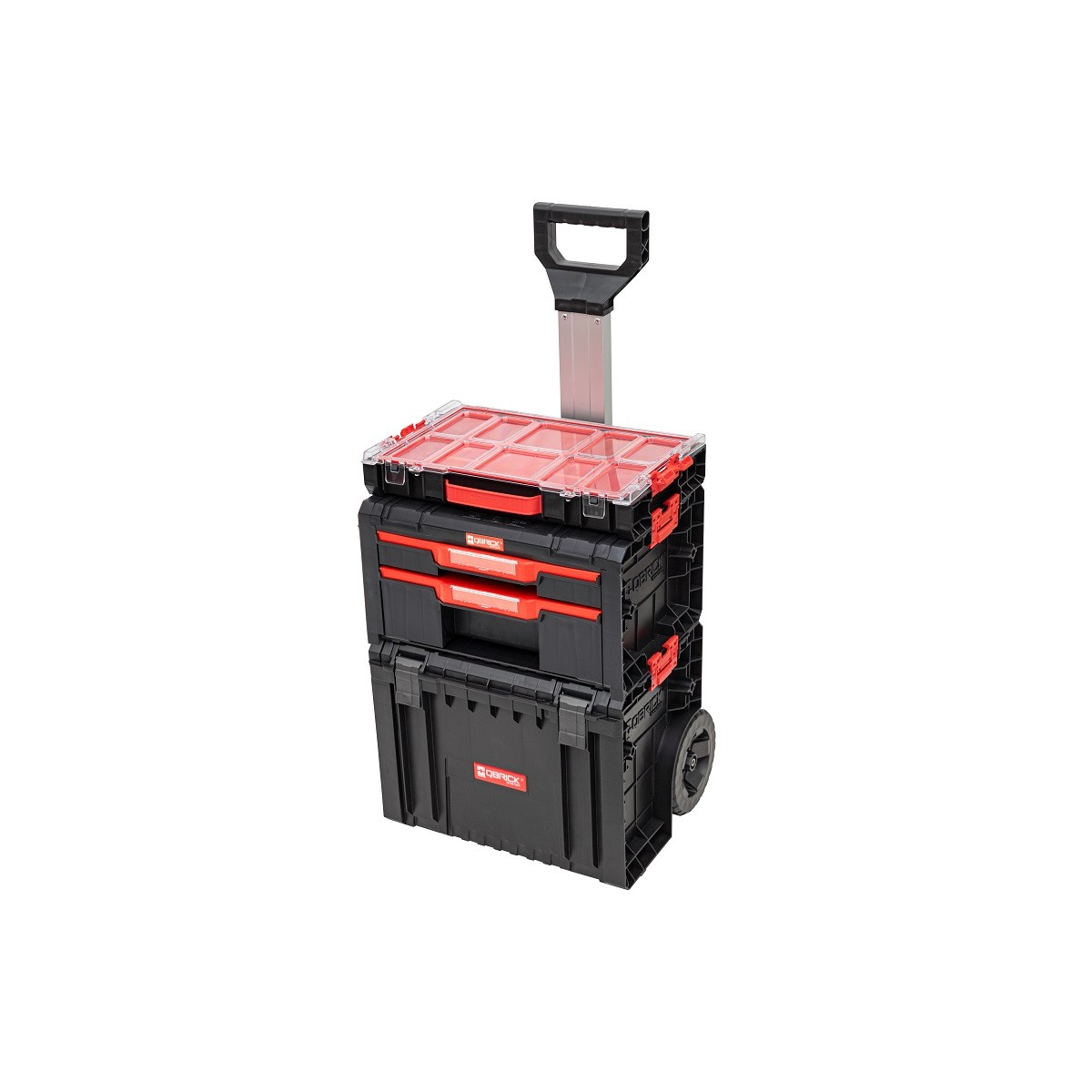 GH Lucas QBRICK QB-PRO-SET-3 Two Drawer Toolbox with Cart & Organiser ...