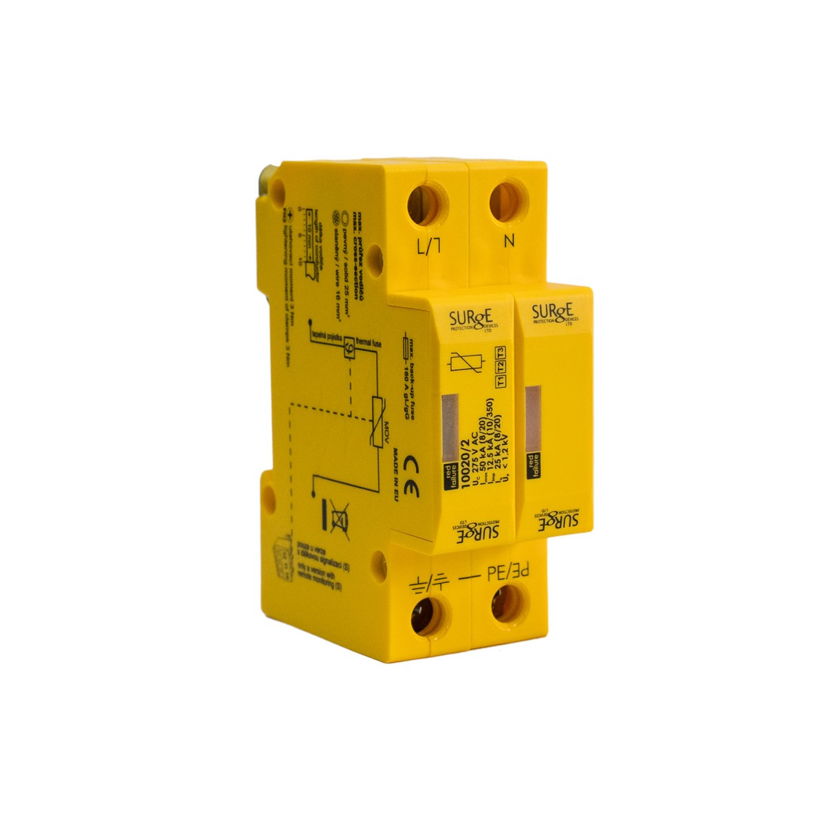 Surge Protection 10020/2 Type 1+2+3 (Level 3/4) Single Phase Surge ...