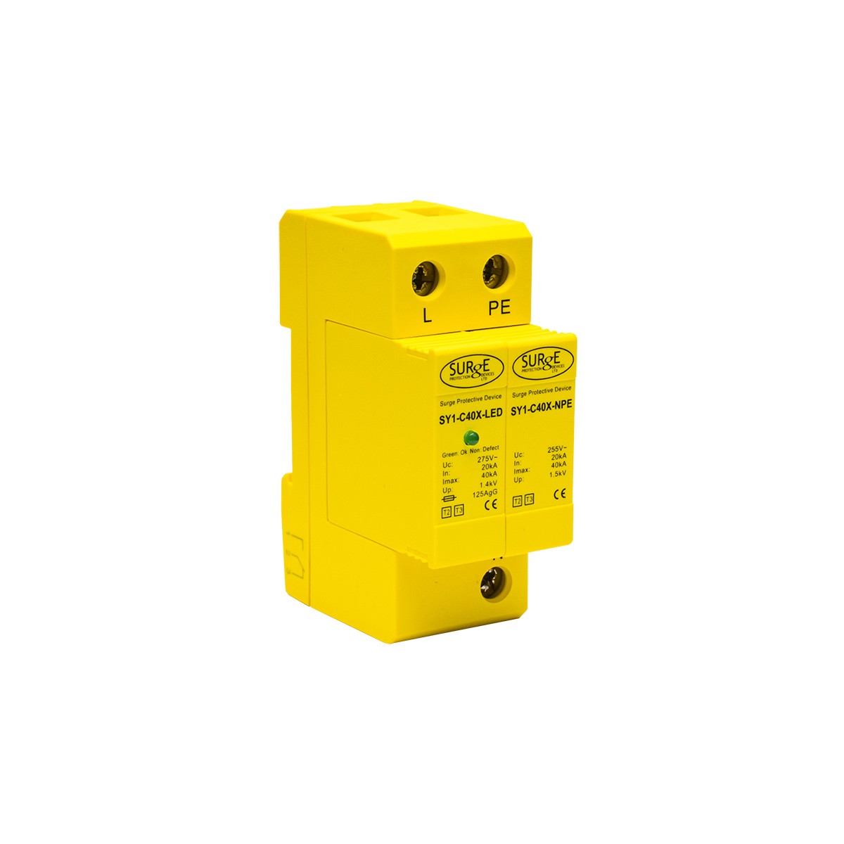 Surge Protection SY1-C40XLED Type 2+3 Single Phase Surge Protector with ...