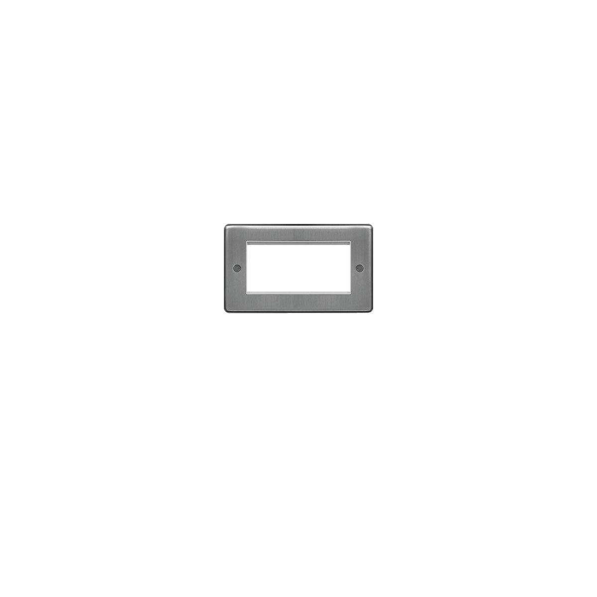 Hager WRP4EUBSW Sollysta Decorative Brushed Steel Euro Style Plate 4 ...