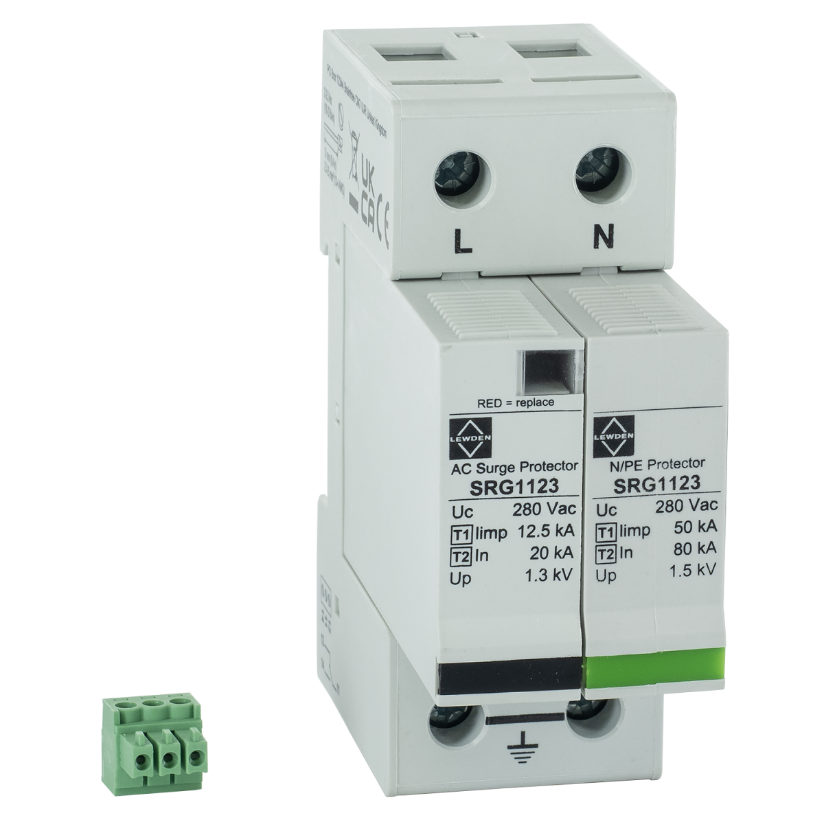 Lewden SRG1123 Combined 1/2/3 Surge Protection Device - Shop4 Electrical