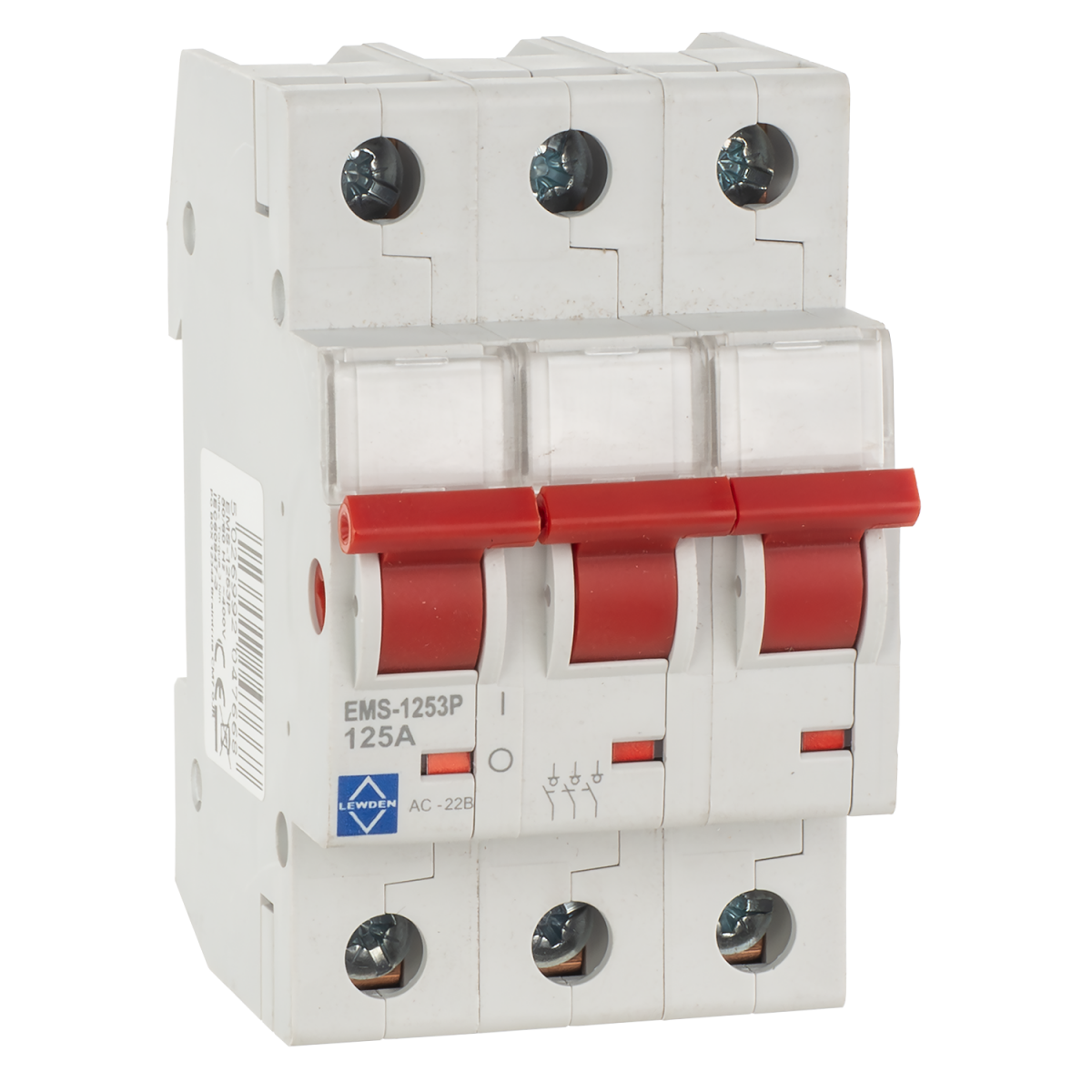 Lewden EMS-1253P Three Phase Main Switch TP 125A - Shop4 Electrical