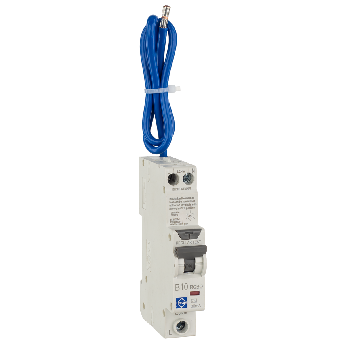 Lewden RCBO-B10/30/1PNAB SP Compact B Curve Type A RCBO 10A - Shop4 ...