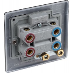 BG Electrical NFB74 Nexus Metal Matt Black 45A Square Plate Double Pole ...