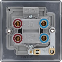 BG Electrical NFB74 Nexus Metal Matt Black 45A Square Plate Double Pole ...